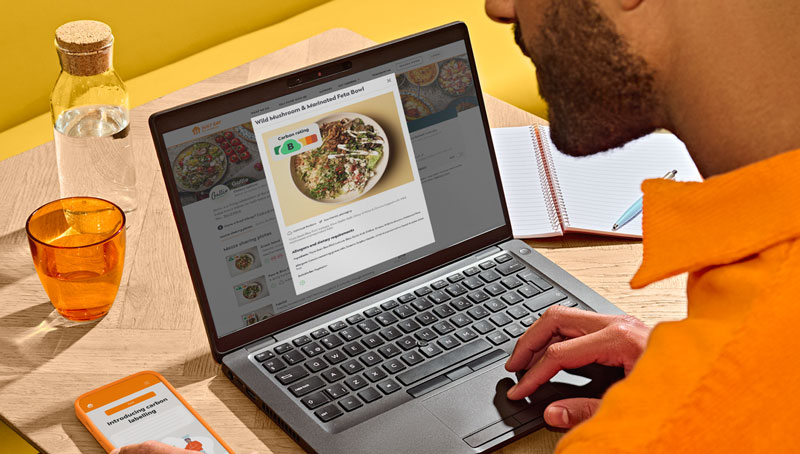 Just Eat for Business Partners with My Emissions for Carbon Labelled Dishes