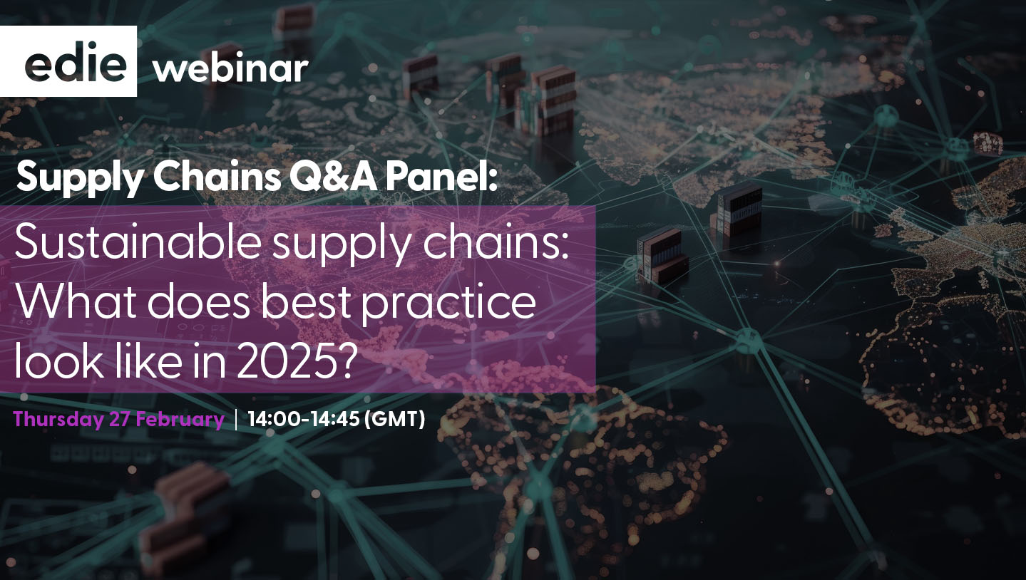 Sustainable supply chain webinar sessions - edie
