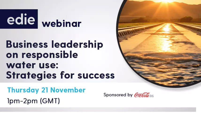 Now available to watch on-demand: edie's new webinar on water ...