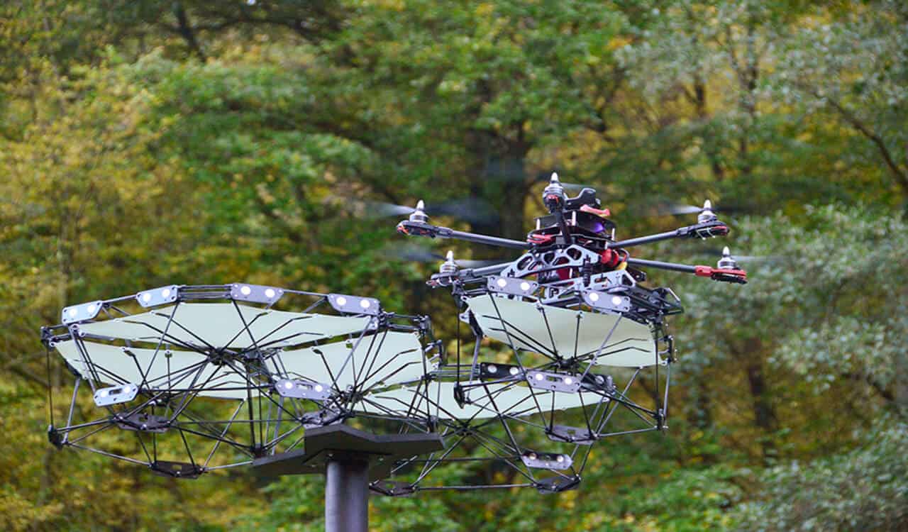 Overhead canopy moved by drones - Springwise