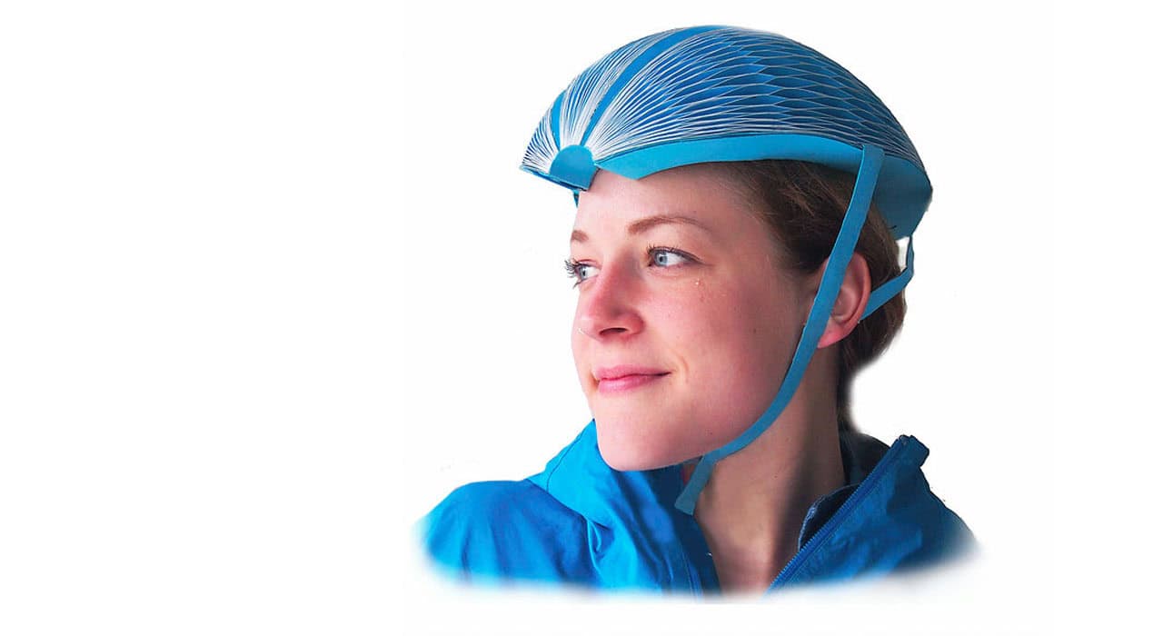 Foldable, recyclable helmet for casual cyclists - Springwise