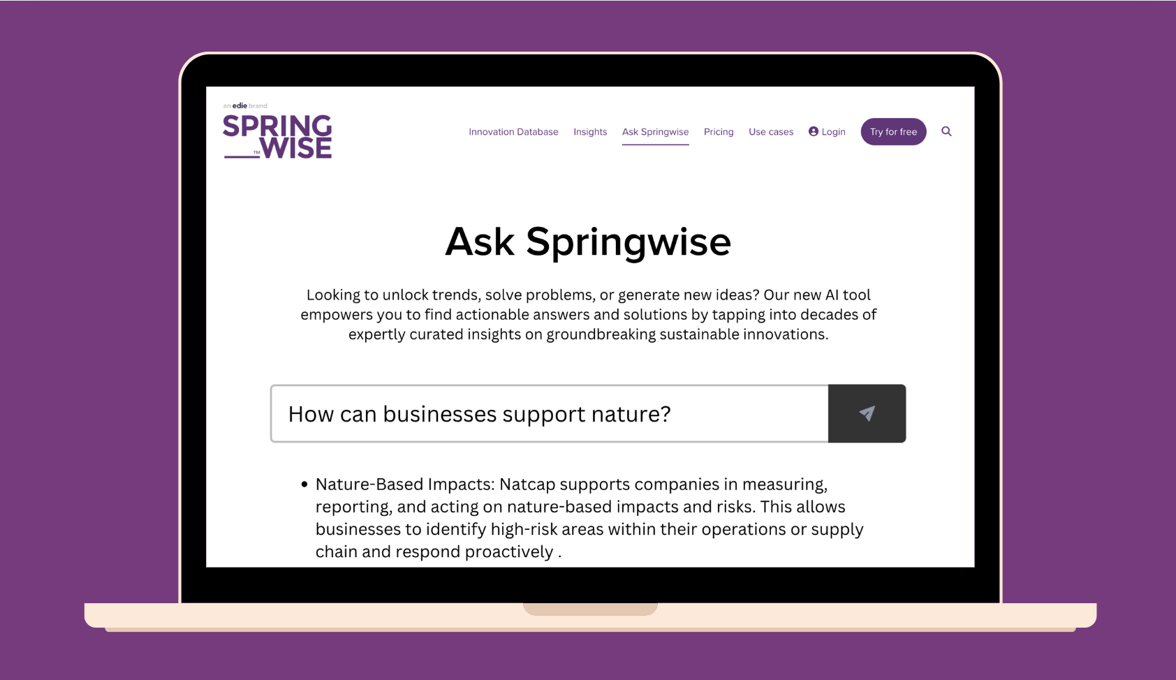 Springwise Launches ‘Ask Springwise’ AI: The Future of Innovation Discovery - Springwise