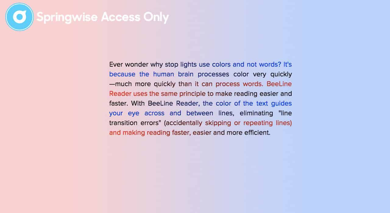 Tool uses color gradients to improve reading speed - Springwise