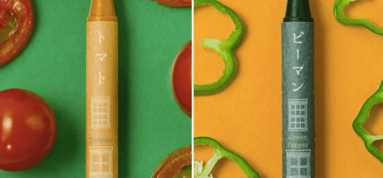 Crayons made with food-grade ingredients from discarded vegetables ...