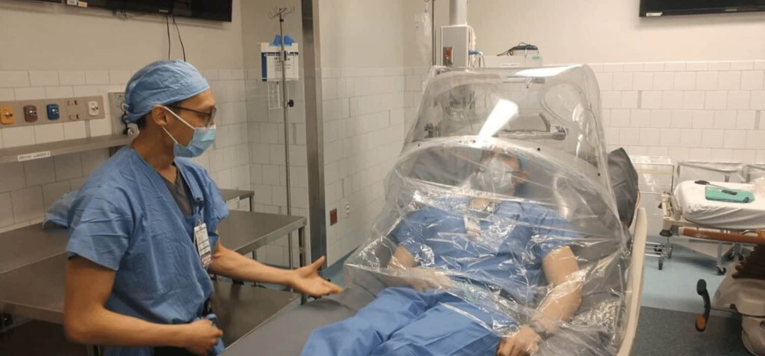 Designers collaborate to make transparent patient isolation hoods ...