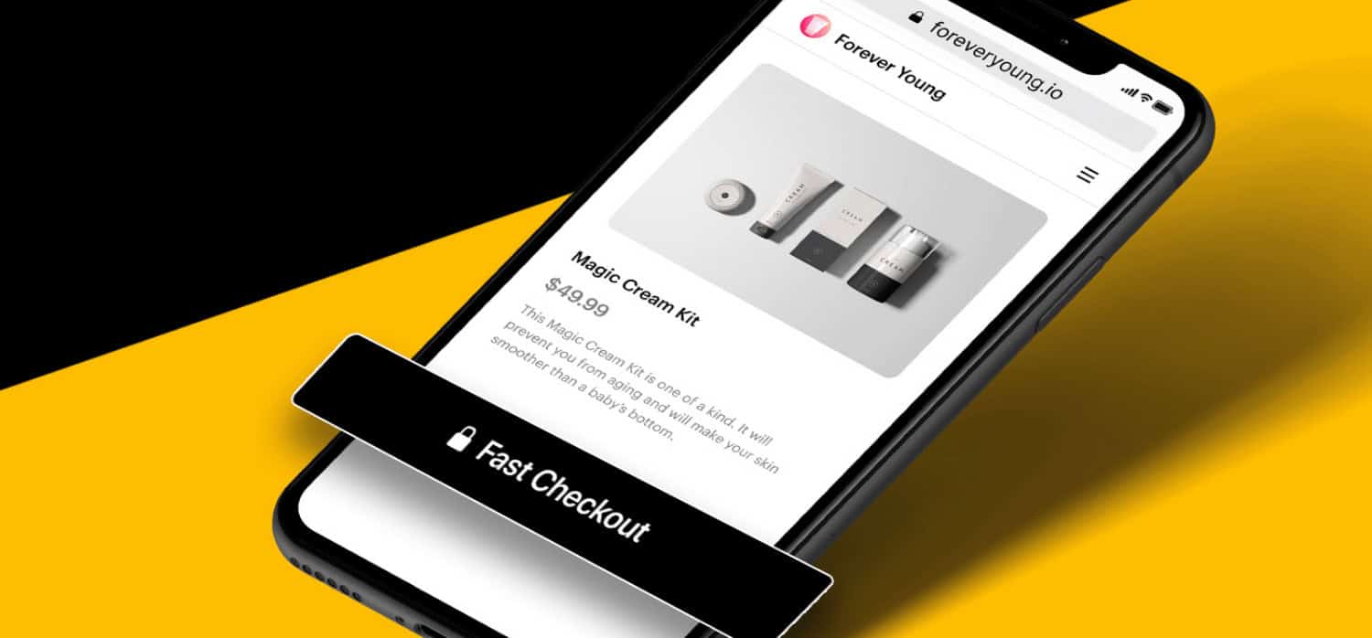 'Fast Checkout' button allows for safe, one-click purchasing online ...