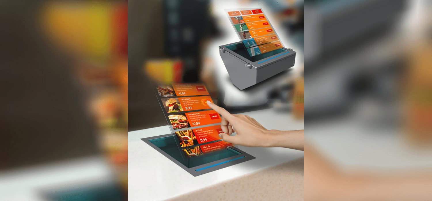Holographic menus and pay points for safe, touchless food ordering ...