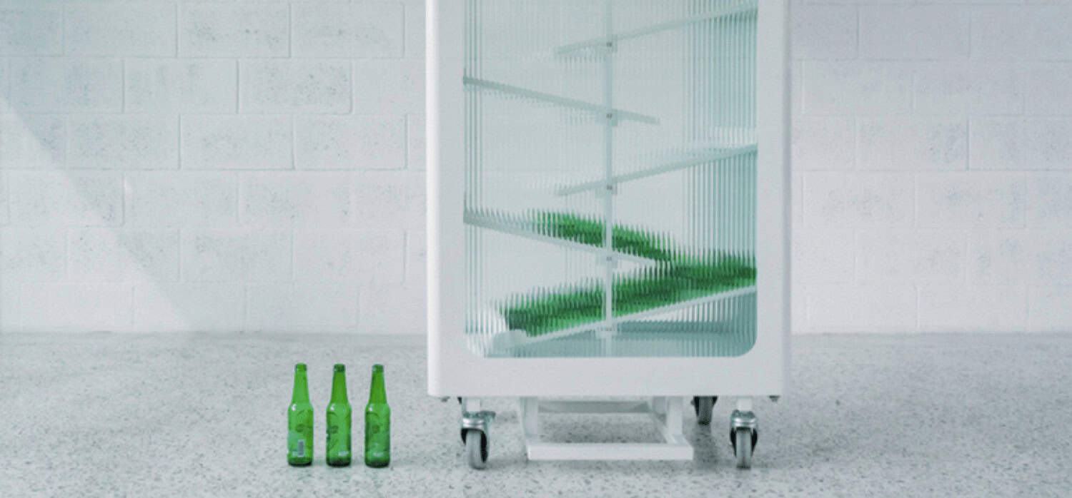 Attractive recycling station made of recyclable glass - Springwise
