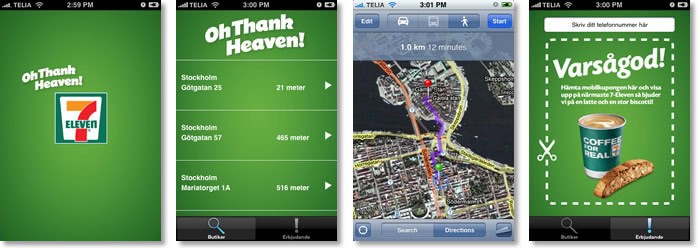 Free coffee for iPhone users at Swedish 7-Eleven - Springwise