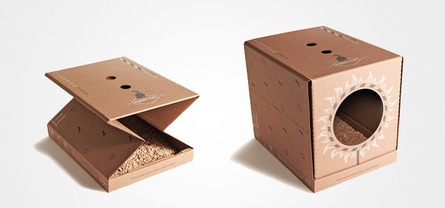 Cat litter boxes by subscription, made of biodegradable cardboard ...