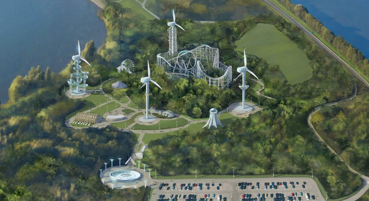 Wind-powered amusement park teaches visitors about sustainability ...