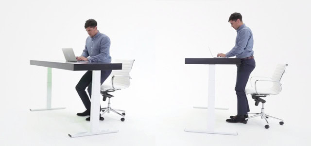 Moving desk encourages office exercise - Springwise