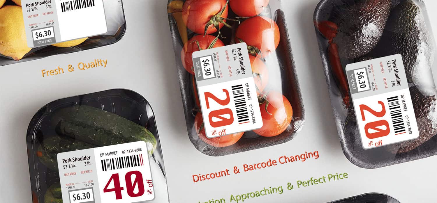 A food label that changes colour and price as expiration date nears ...