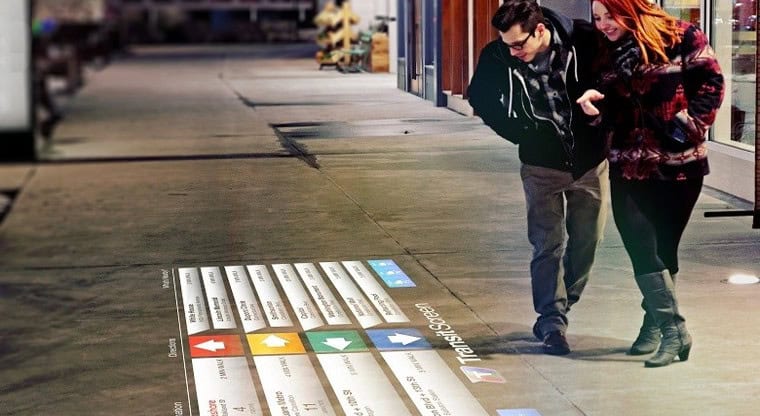 SmartWalk projects real-time subway info onto the sidewalk - Springwise